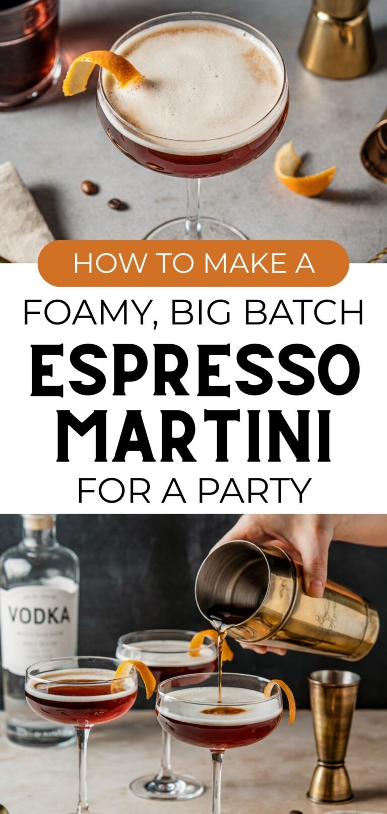 The Secret to a Frothy, Big Batch Espresso Martini